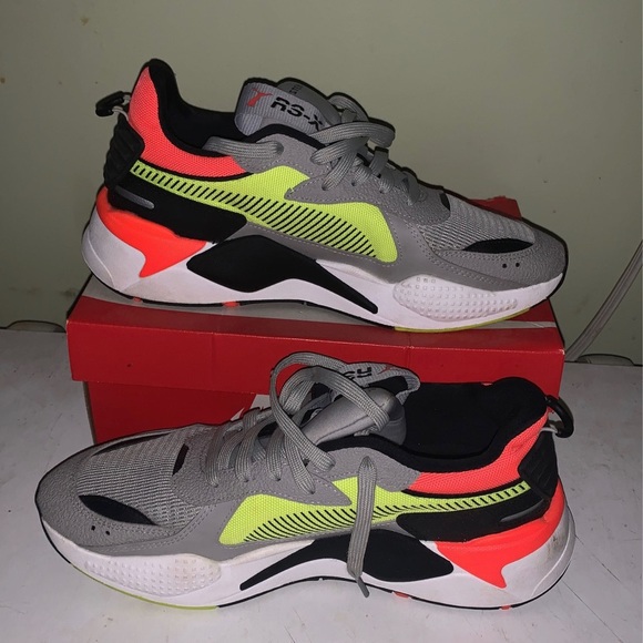 Puma | Shoes | Puma Rsx Size M Grey Lime Green | Poshmark